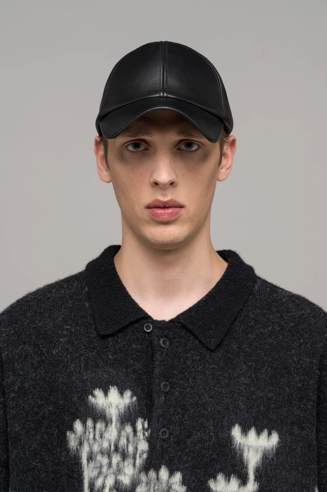032c LEATHER CAP BLACK – HIGHKIOSK